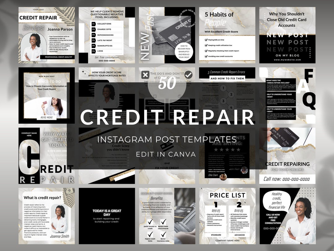 Credit Repair Templates, DIY Credit Repair Instagram Posts, Credit ...