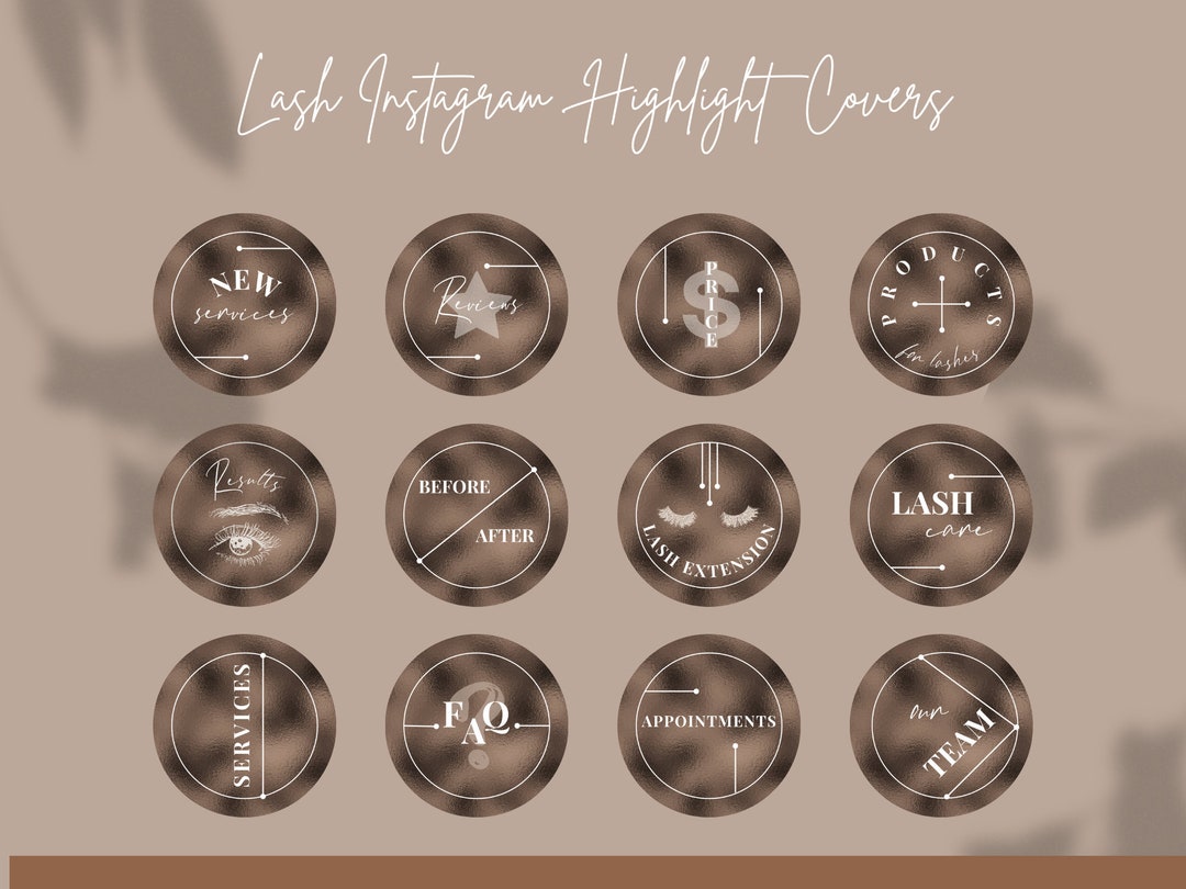 Lash Artist Instagram Highlight Covers,lash Tech Covers, Lash Salon ...