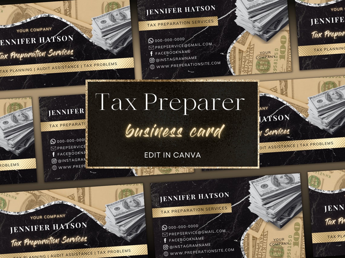 DIY Tax Preparer Business Card, Tax Preparation Business Card Template ...