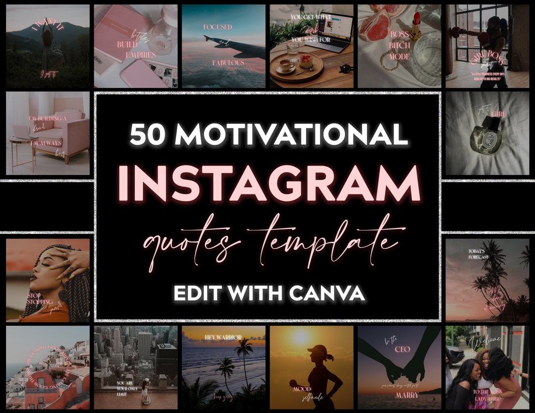 50 Motivational Instagram Post & Stories Templates, Editable ...