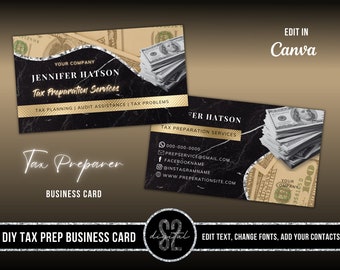 DIY Tax Preparer Business Card, Tax Preparation Business Card Template ...