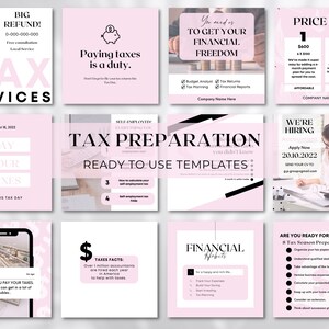 Tax Preparer Instagram Templates,tax Preparation Accounting Posts,tax ...