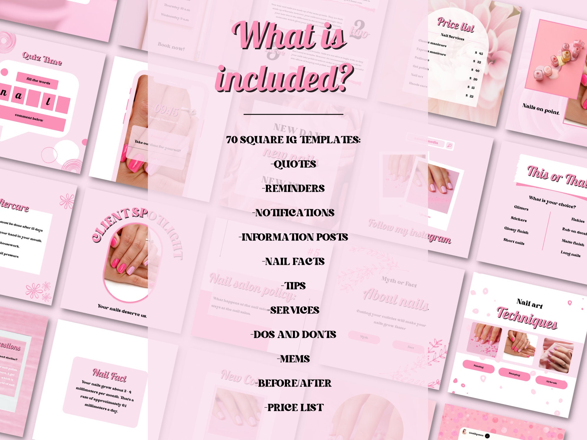 Nail Tech Instagram Posts, Nail Artist Flyers, Nail Salon Social Media ...