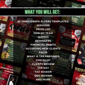 Christmas Tax Prep Instagram Templates: Accounting Posts Bundle ...