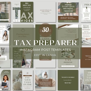 Tax Preparer Instagram Templates,tax Preparation Accounting Posts,tax ...