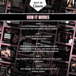 Nail Tech Instagram Post Templates, Nail Artist Posts Bundle, Nails ...