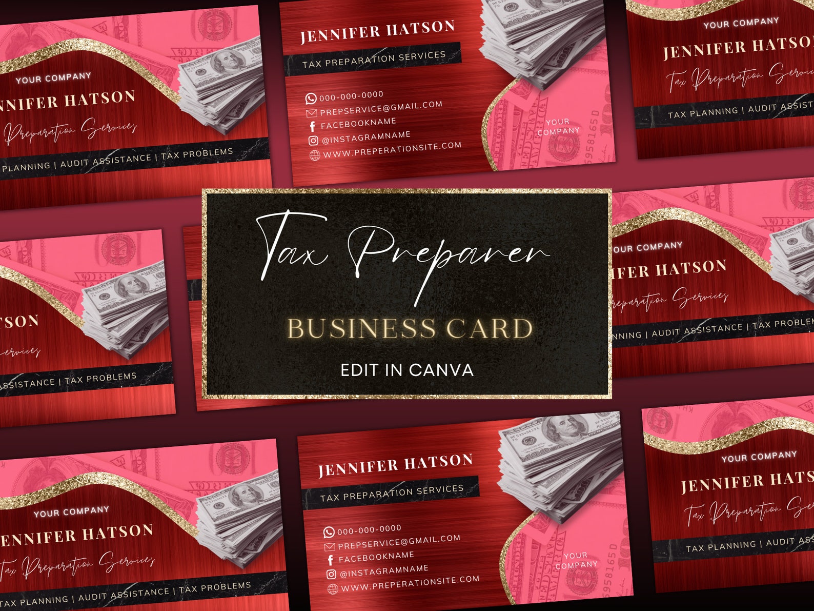 DIY Tax Preparer Business Card, Tax Preparation Business Card Template ...