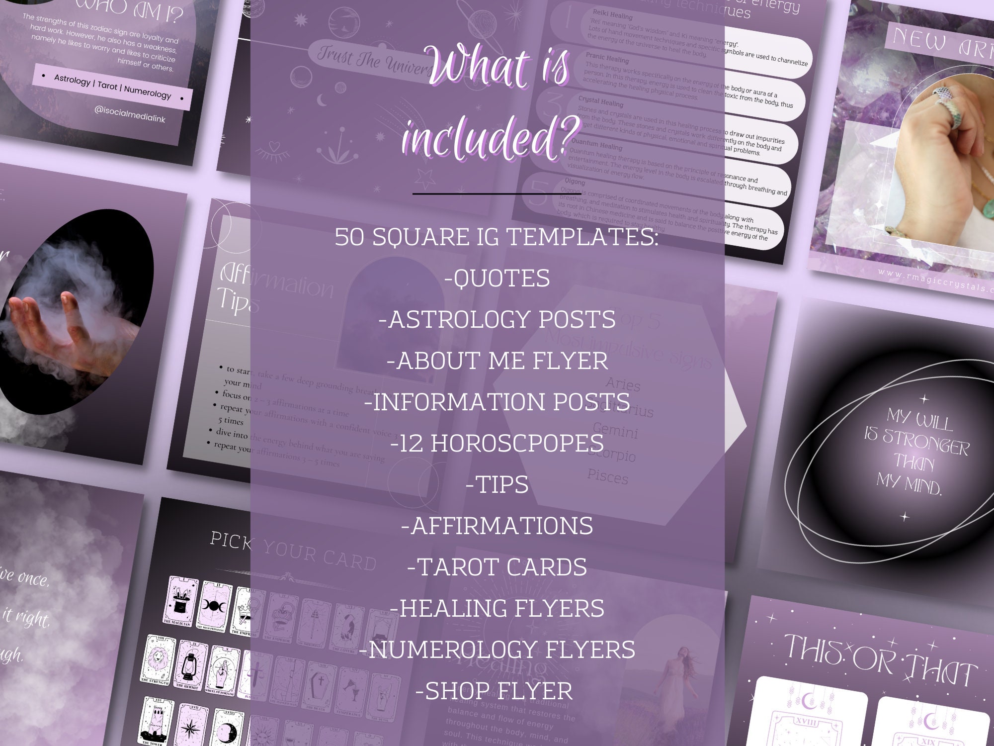 Astrology Instagram Post Templates Spiritual Instagram Posts - Etsy