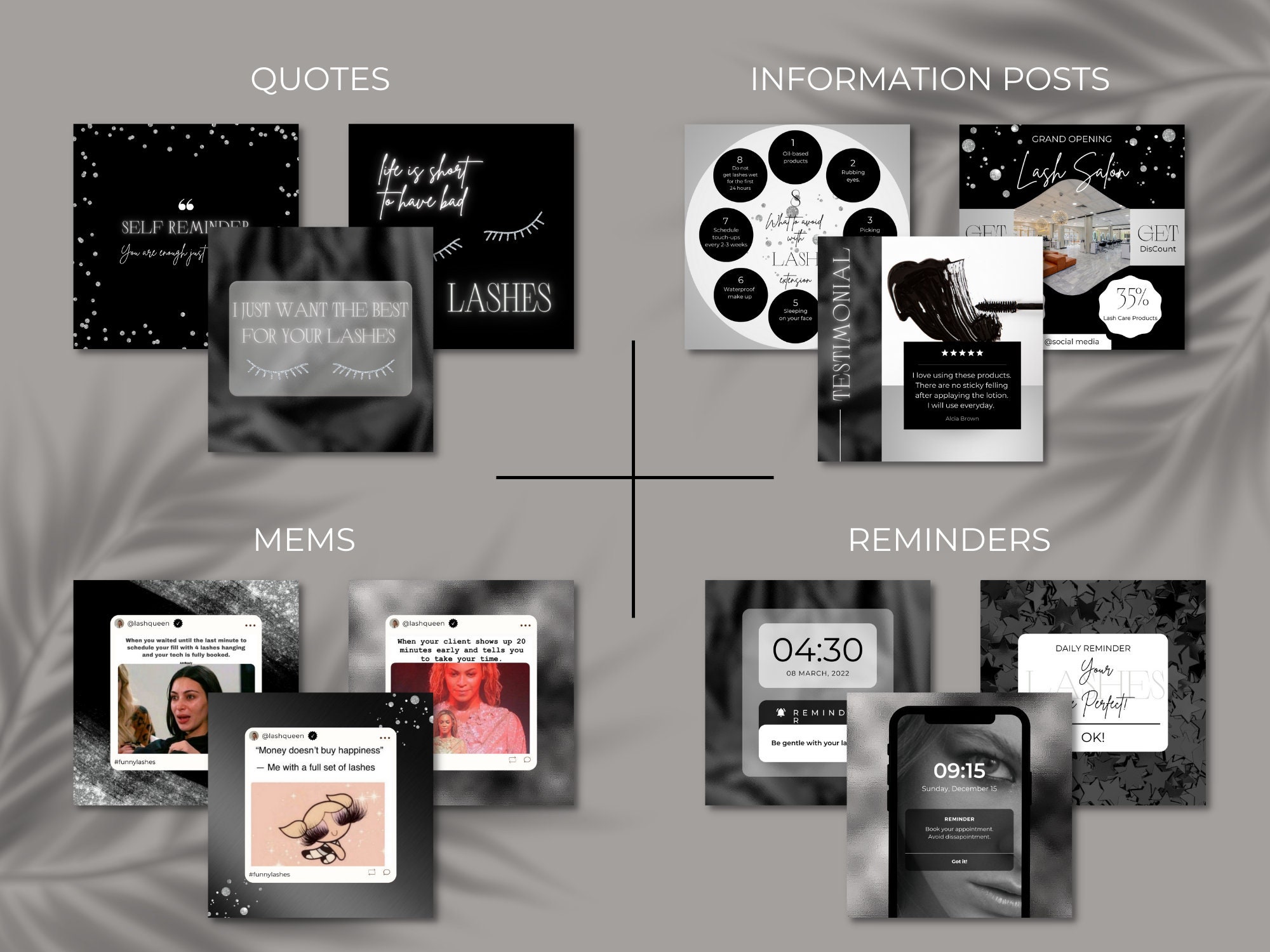 Lash Tech Instagram Post Templates, Lash Artist Flyers, Lash Social ...