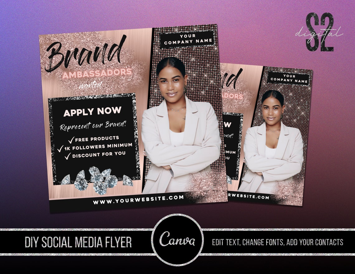 DIY Brand Ambassador Flyer Digital Brand Ambassador Flyer - Etsy