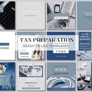 Tax Preparer Instagram Templates,tax Preparation Accounting Posts,tax ...