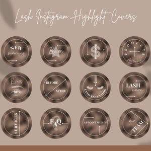 Lash Artist Instagram Highlight Covers,lash Tech Covers, Lash Salon ...