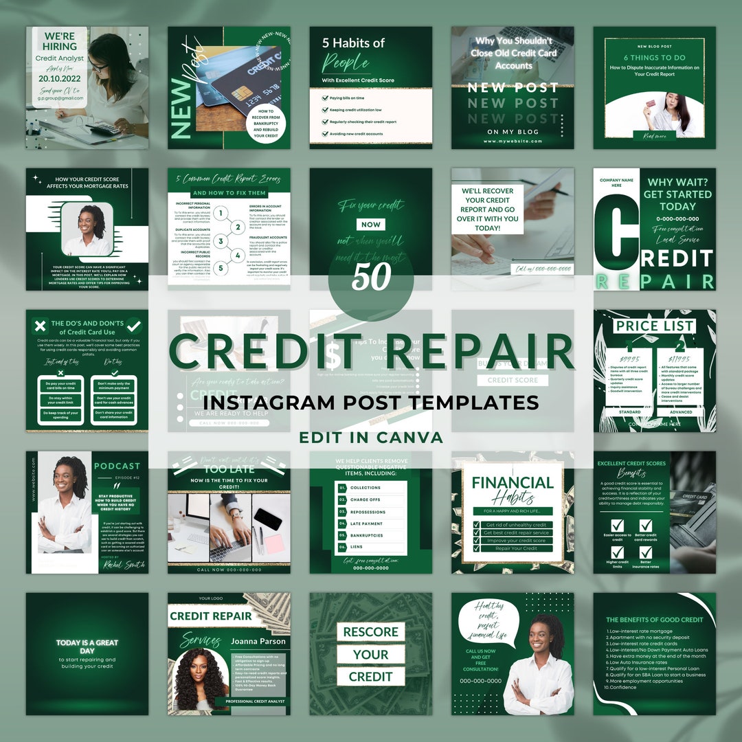 Credit Repair Templates, DIY Credit Repair Instagram Posts, Credit ...