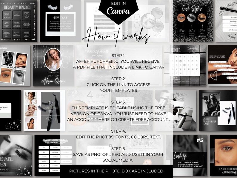 Lash Tech Instagram Post Templates, Lash Artist Flyers, Lash Social ...