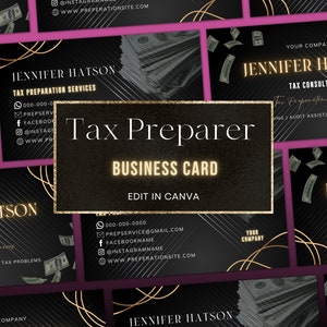 DIY Tax Preparer Business Card, Tax Preparation Business Card Template ...