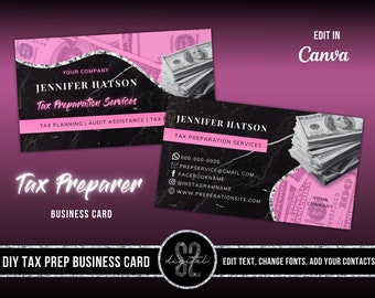 DIY Tax Preparer Business Card, Tax Preparation Business Card Template ...