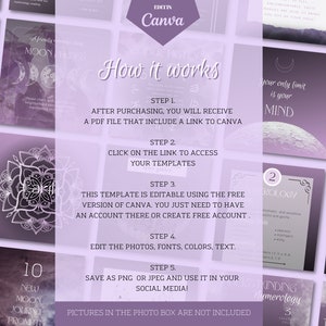 Astrology Instagram Post Templates, Spiritual Instagram Posts ...