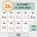 26 ABC Alphabet Flash Cards, ABC Flash Card, Letters Flashcard, Neutral ...