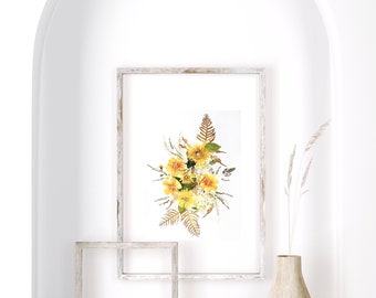 Pressed Flower Rainbow Print - Etsy