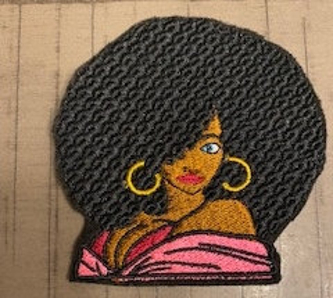 Afro Proud| Embroidery Iron-on Patch - Etsy