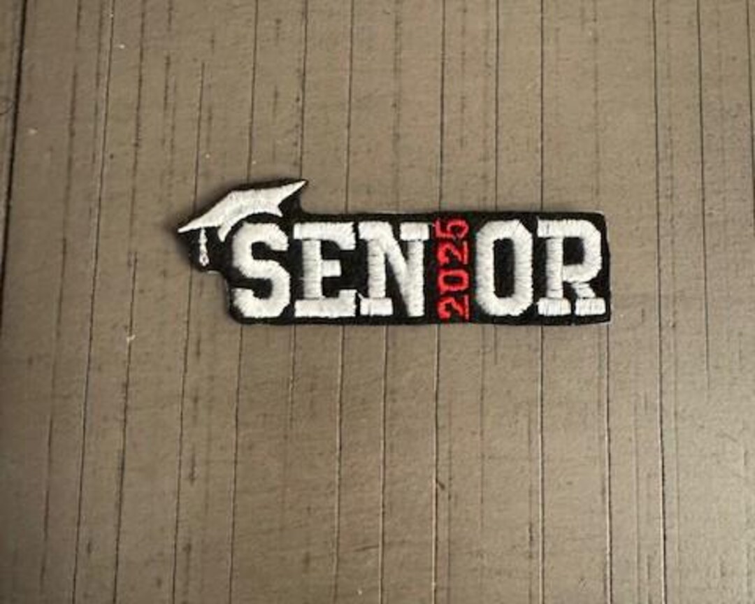 Senior Iron-on Adhesive Backing Patch|trucker Hat Patch|croc Patch - Etsy