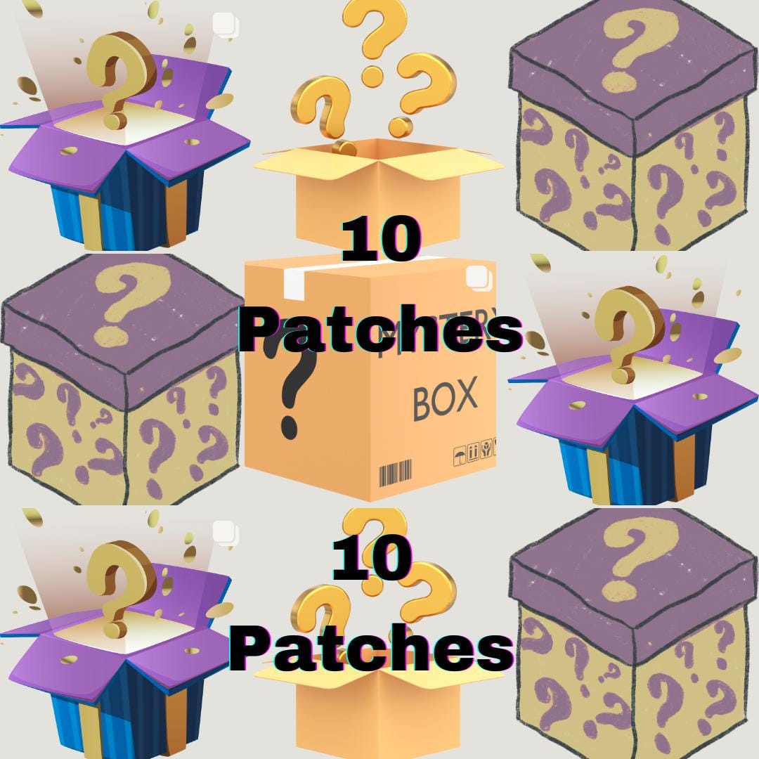 Mystery Box of 10 Patches|iron-on Management Selected Patches|mystery Patches Unlisted - Etsy