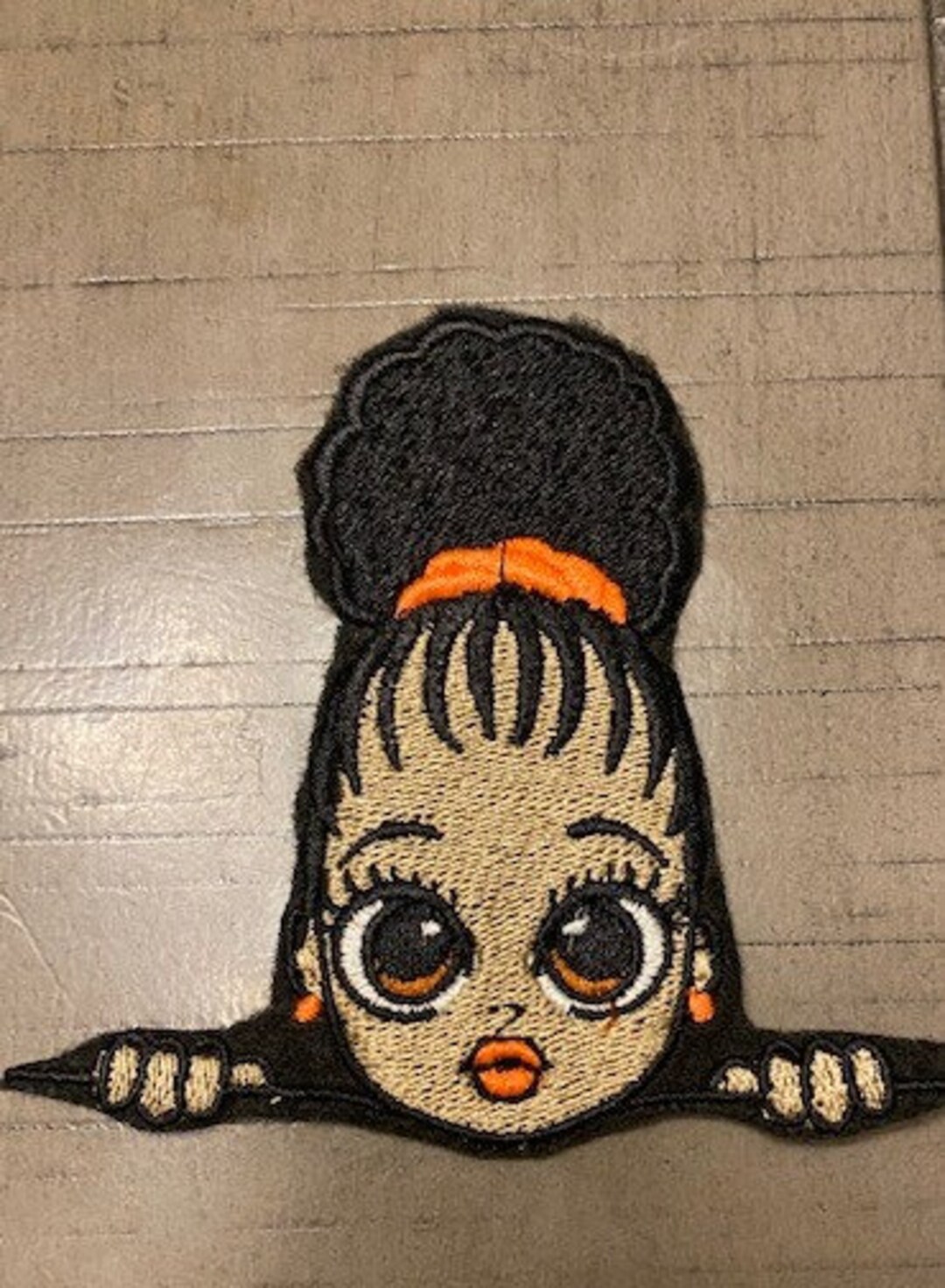 Cute Peeking Girl Patch - Etsy