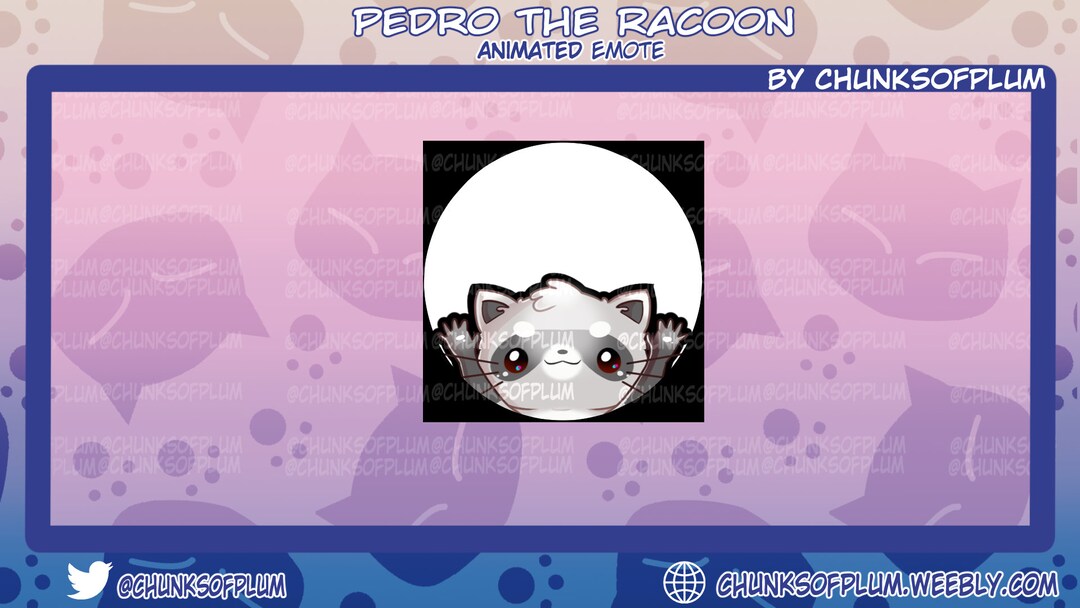 Pedro Racoon Dance Animated Emote for Twitch, Instant Download - Etsy