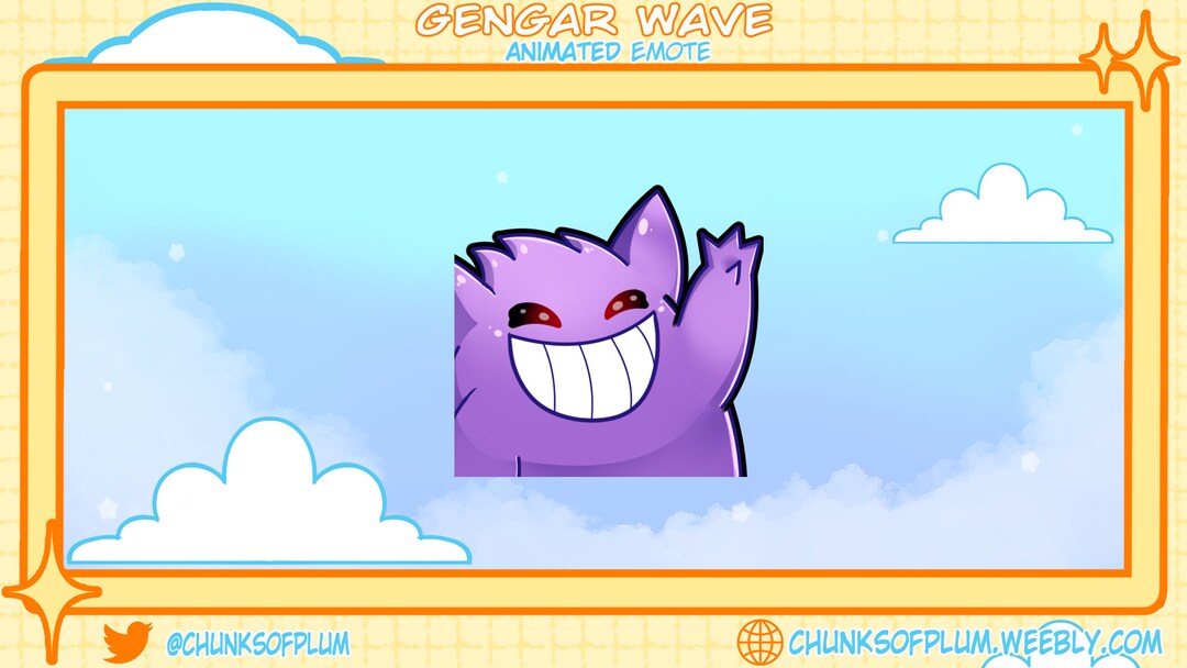 Gengar Ghost Pokémon Animated Emote for Twitch - Etsy