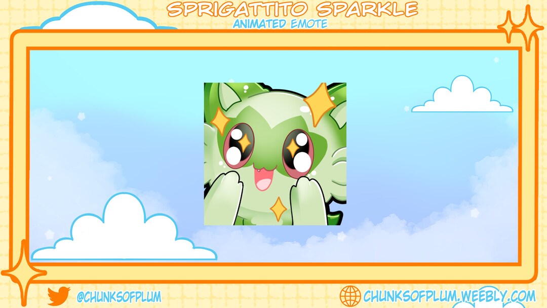 Animated Sprigatito Emote for Twitch, Instant Download - Etsy