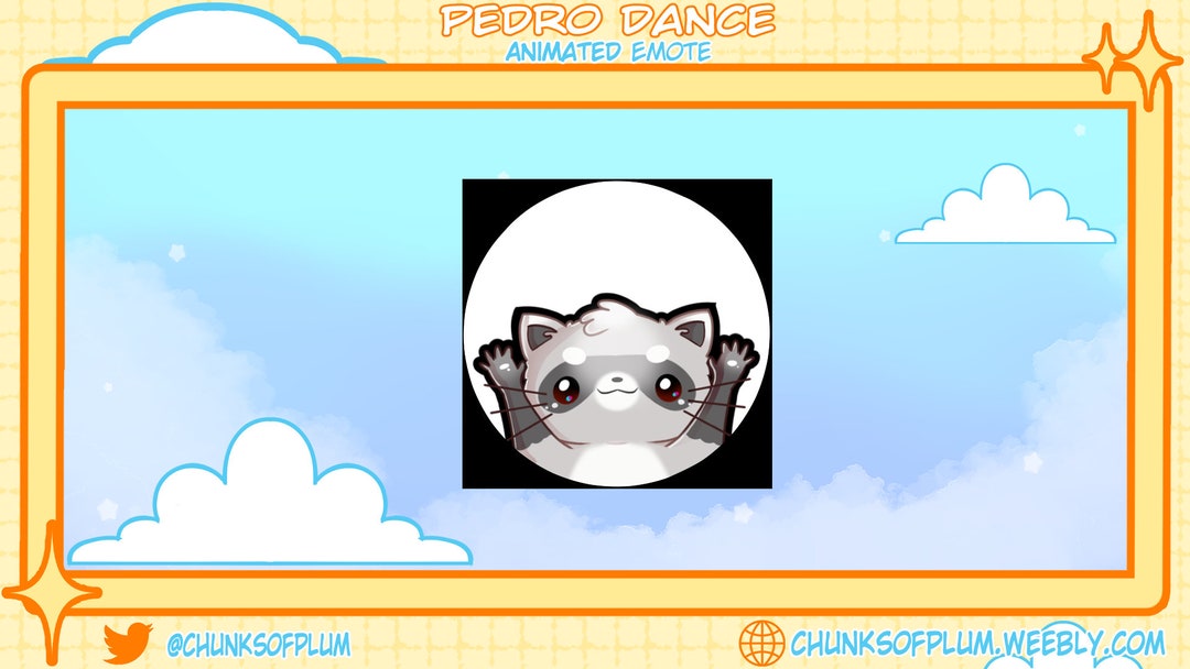 Pedro Racoon Dance Animated Emote for Twitch, Instant Download - Etsy
