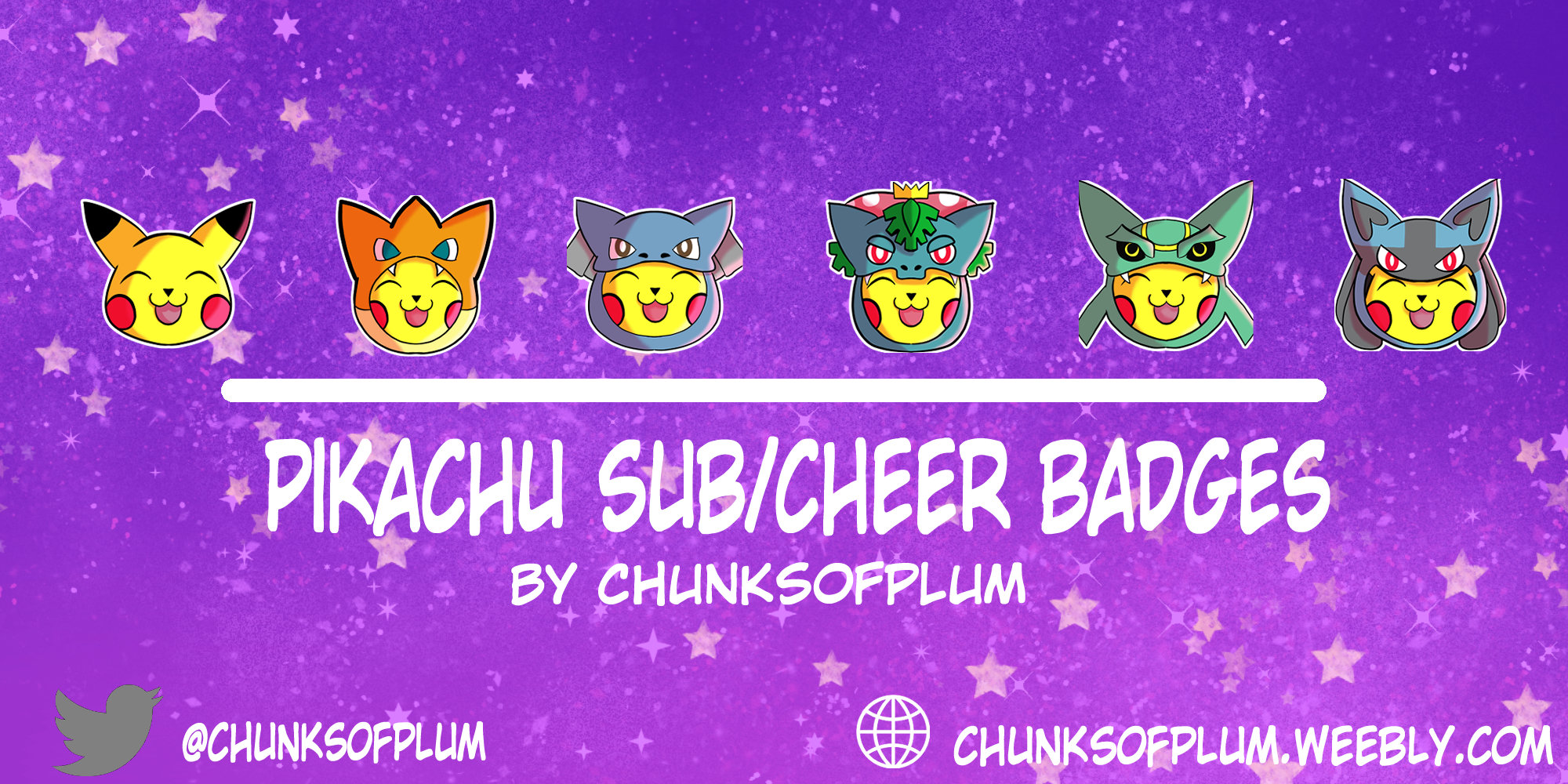 6 Pikachu Pokemon Sub/cheer Badges for Twitch or Discord | Etsy