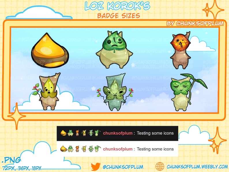 6 Zelda Korok Badges for Use on Twitch - Etsy