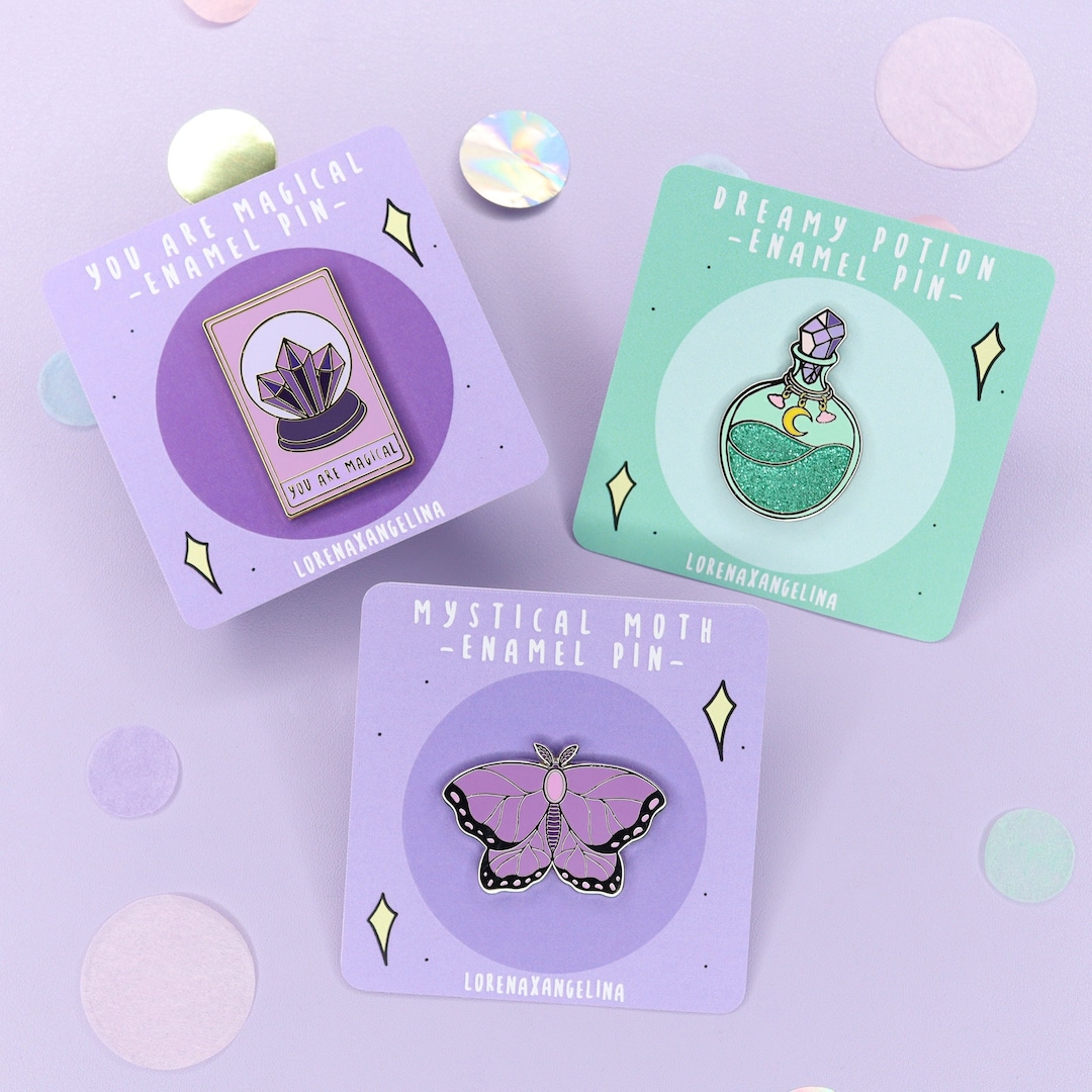 Magical Enamel Pins | Glitter Potion Enamel Pin | Witchy Pin | Hard ...