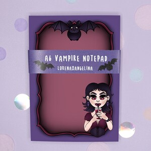 Vampire A6 Notepads 50 Sheets | Halloween Notepad | Daily Planner | to ...