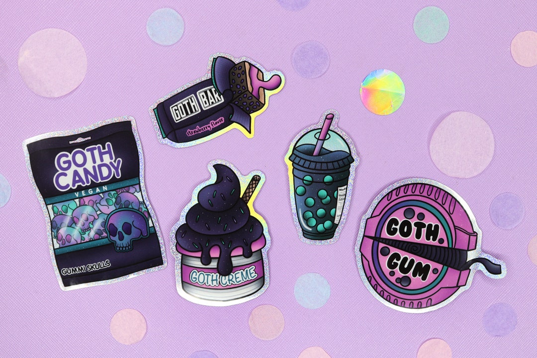 Goth Candy Sticker Pack | Holographic Stickers | Weatherproof Stickers ...