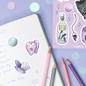 Spiritual Self Care Sticker Sheet Witchy Pastel Bathroom Accessories ...