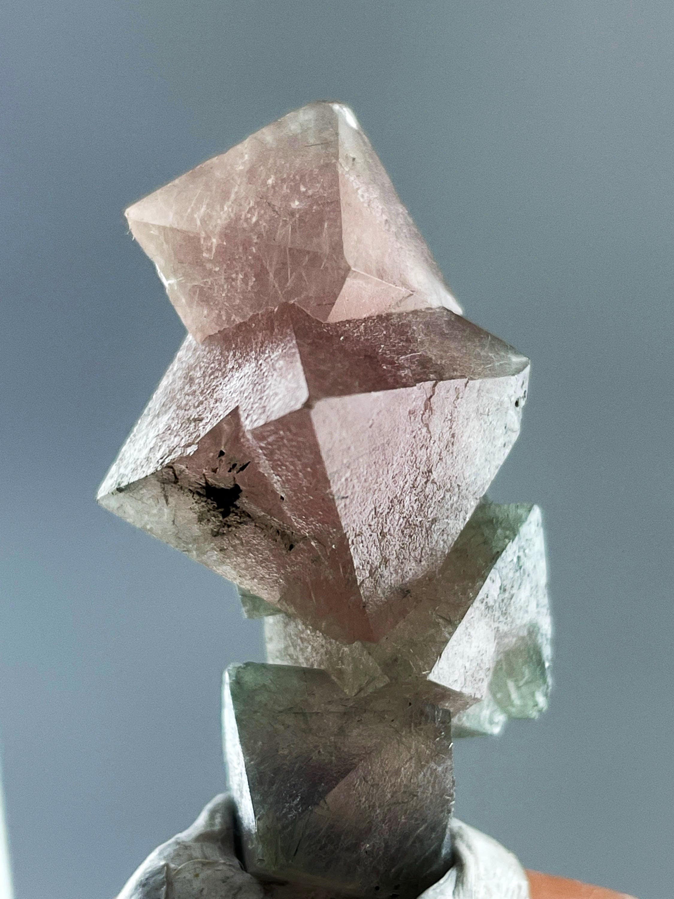 Fluorite Watermelon PINK Fluorite Octahedron Group Inner - Etsy