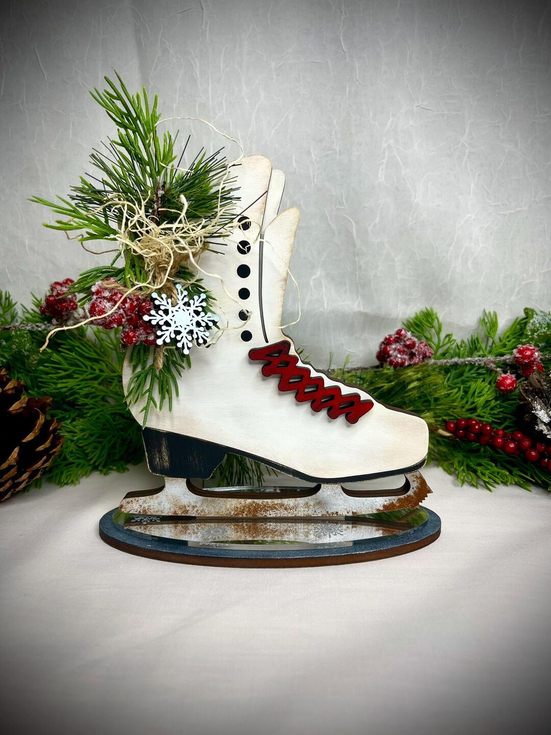 Winter Ice Skate, Accent Decor,old Fashioned Ice Skate, Rustic ...