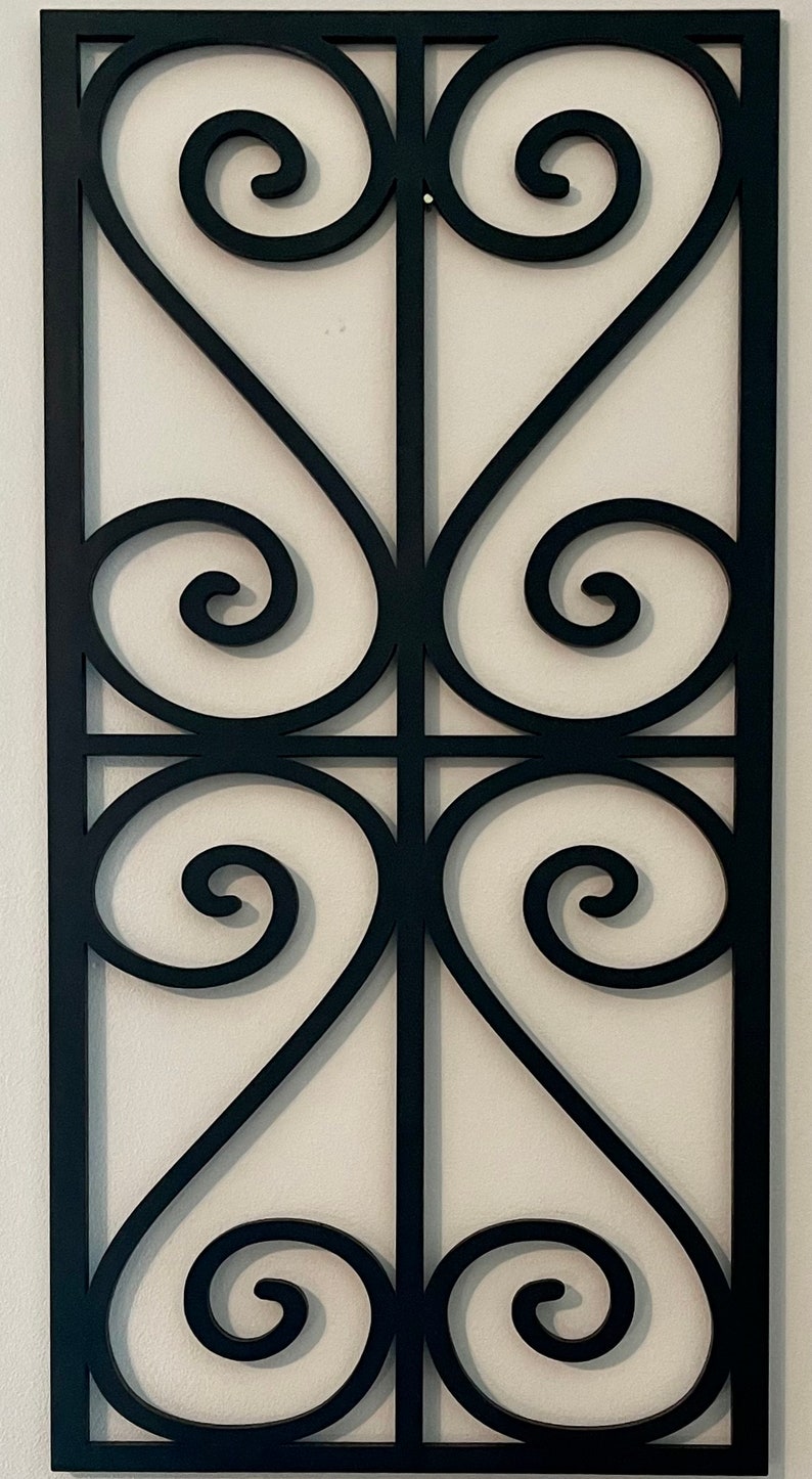 Faux Wrought Iron Wall Panel, Shutter, Laser Cut - Etsy