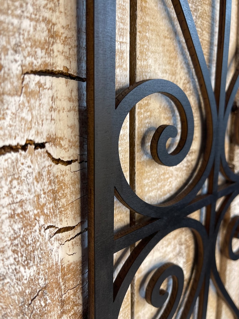 Faux Wrought Iron Wall Panel, Shutter, Laser Cut - Etsy