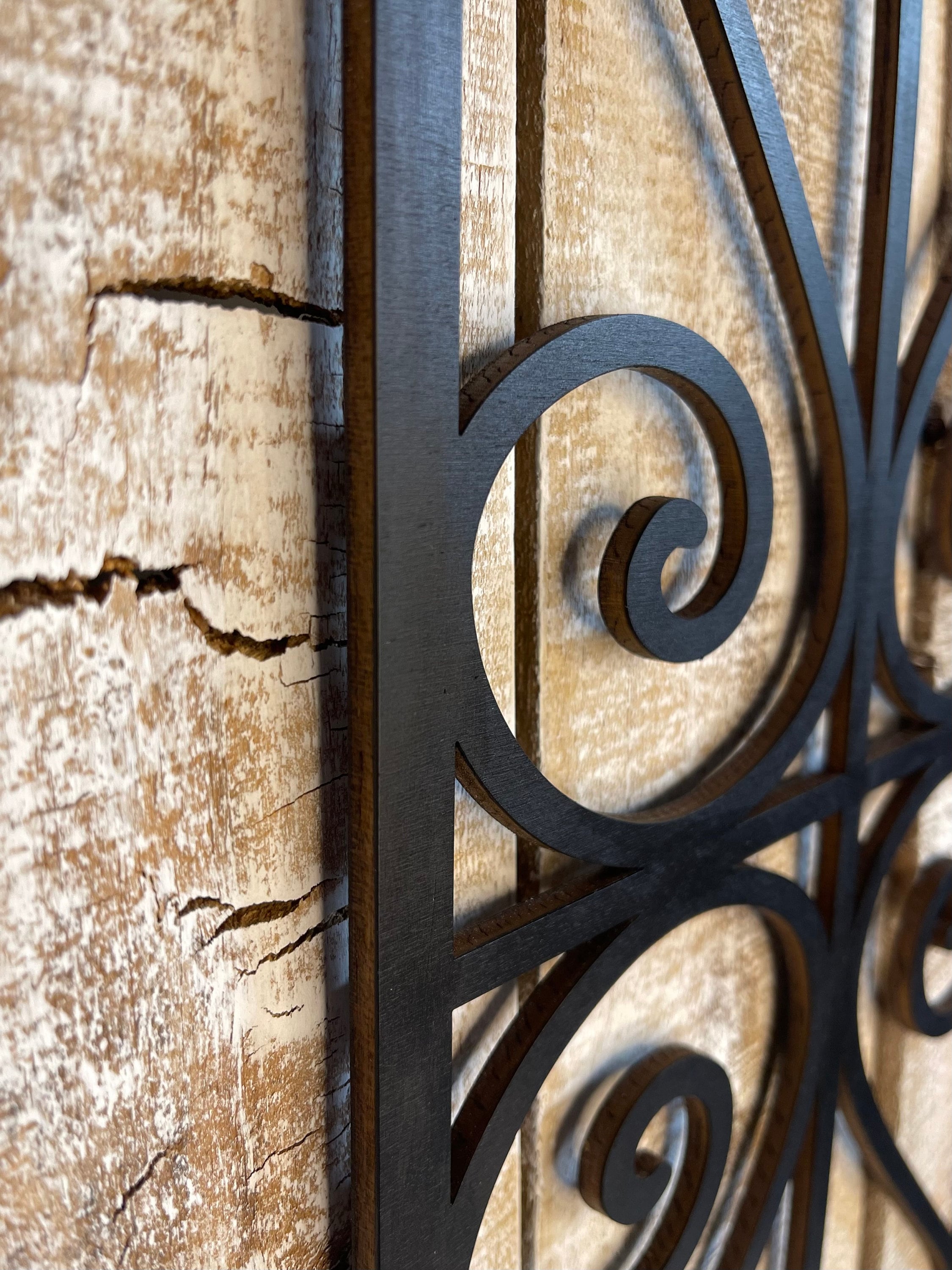 Faux Wrought Iron Wall Panel, Shutter, Laser Cut - Etsy