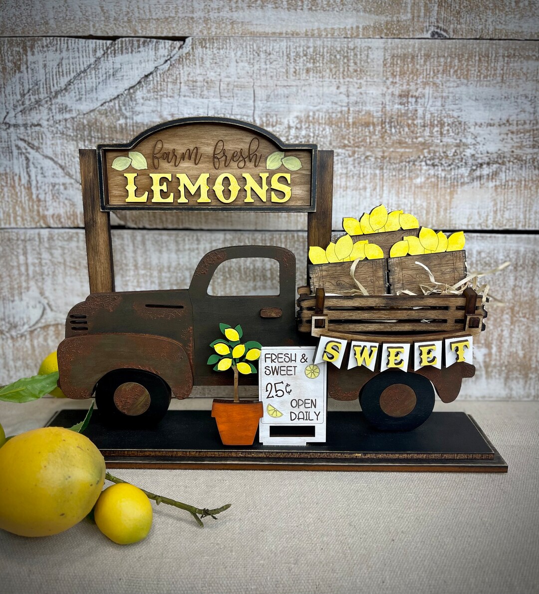Lemon Inserts for the Farmhouse Truck,interchangeable, Lemons, Seasonal ...