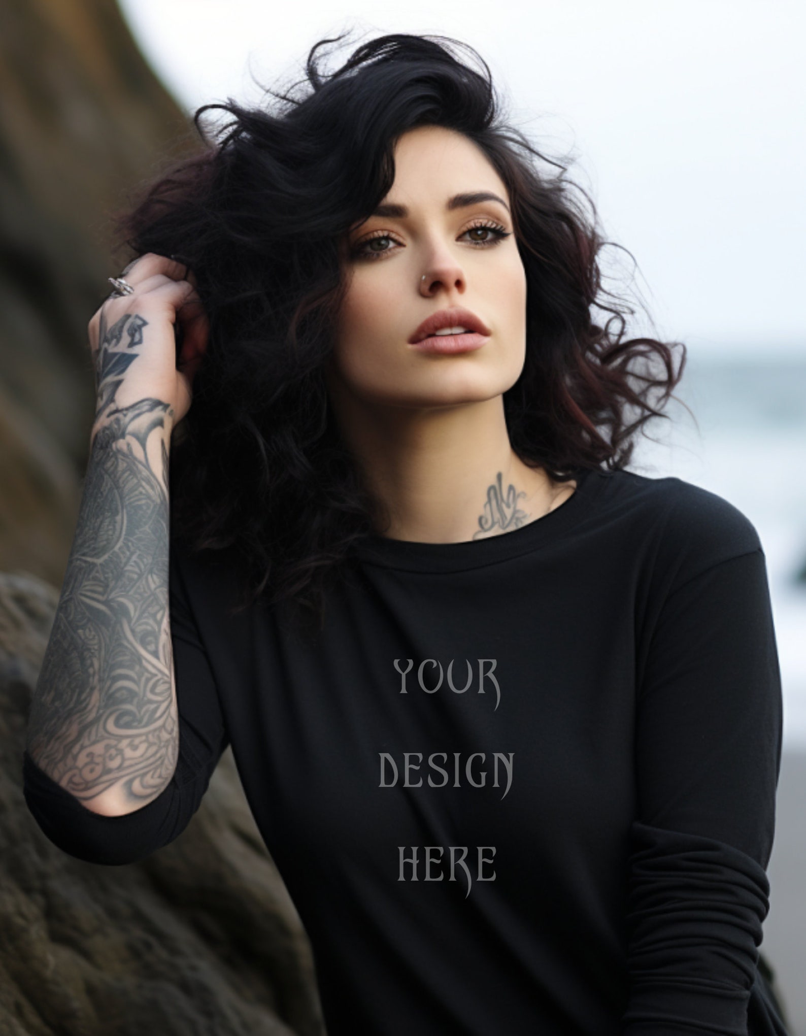 Rock Mockup, Forest Mockup, Gothic Mockup, Occult Mockup, Black Shirt ...