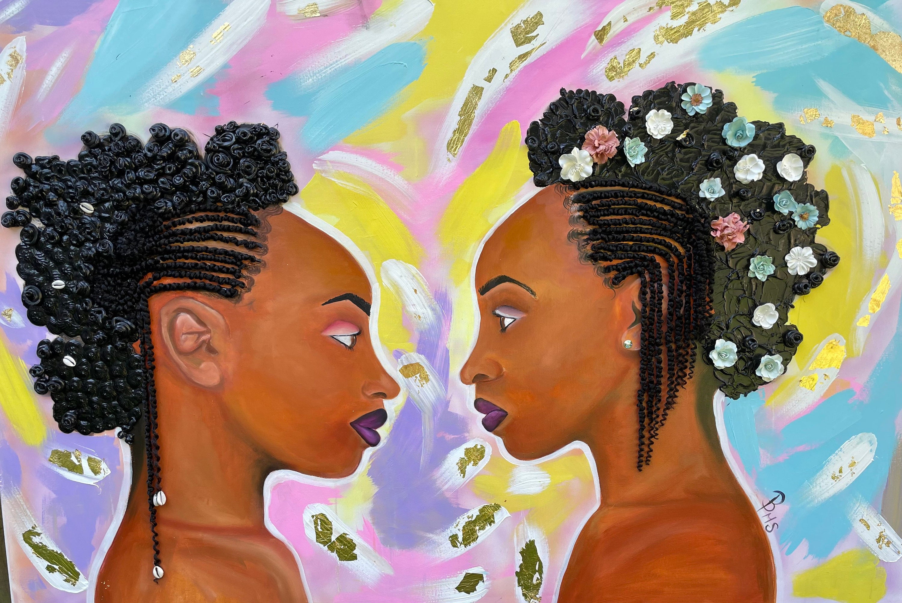 I See You African-american Abstract Art Light Pastels - Etsy