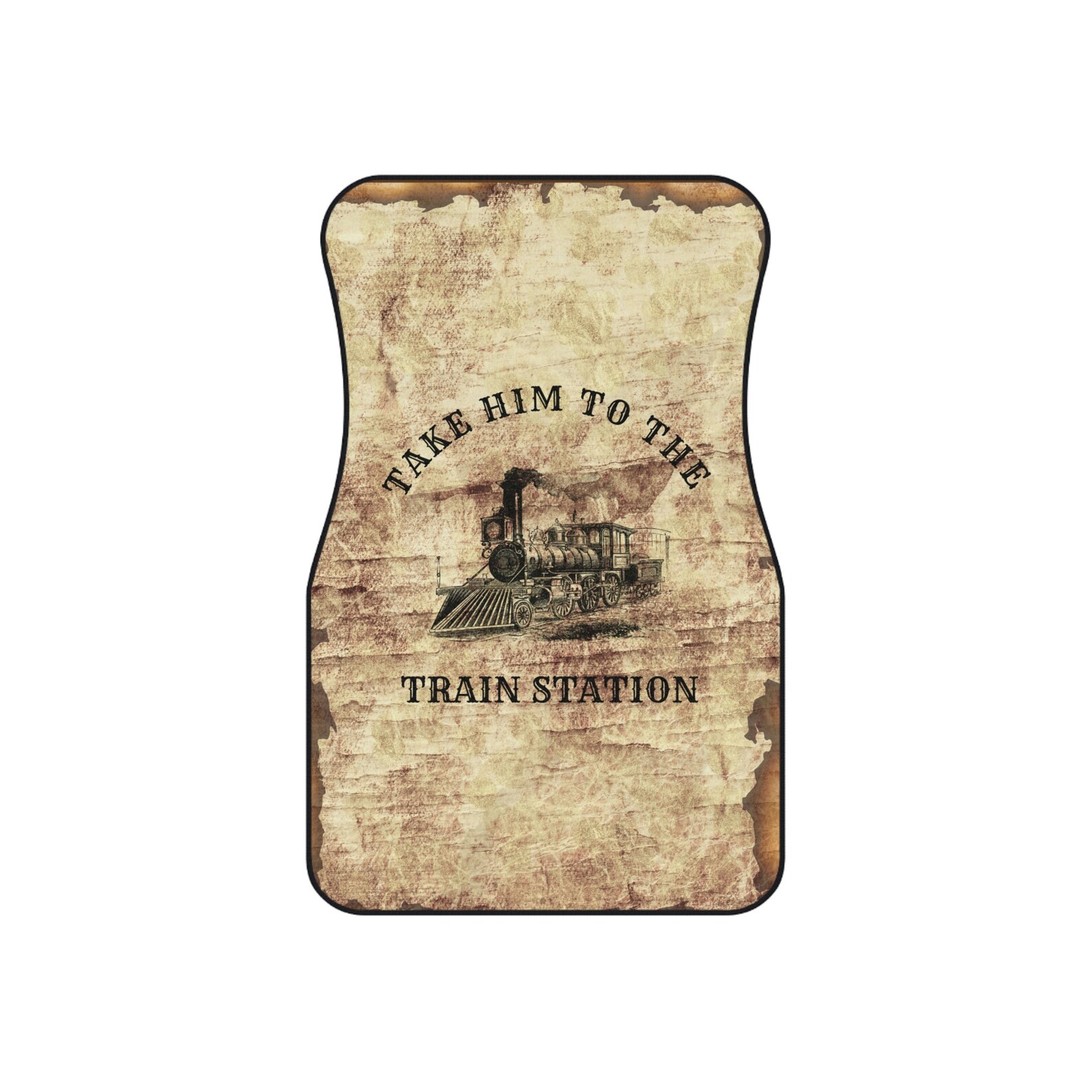 Take Him to the Train Station Car Mats 2-pack | Front Car Mats | Train ...