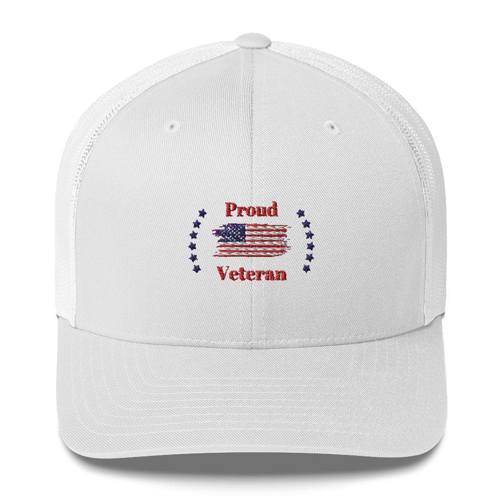Proud Veteran Hat | Army | Navy | Airforce | Marine, Coast Guard | Gift ...