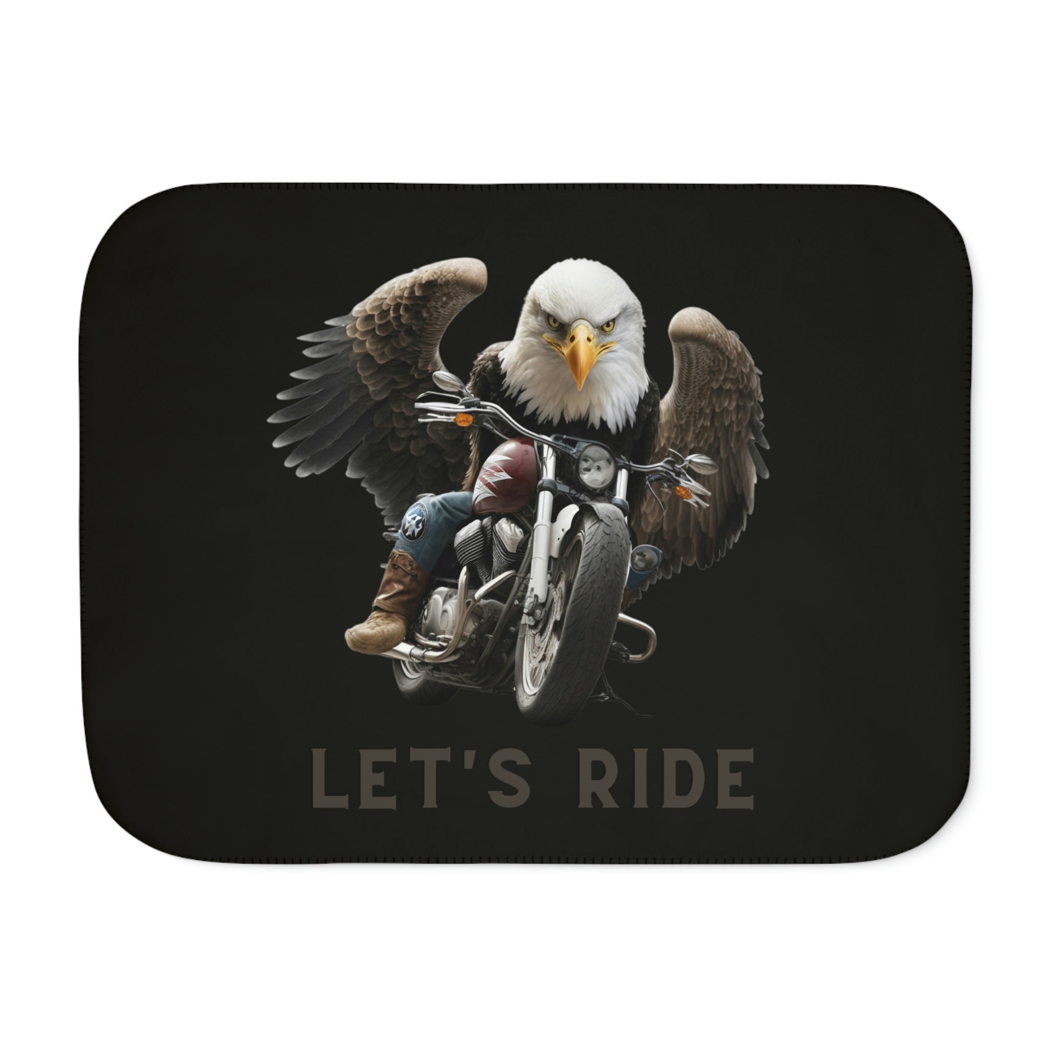 Let's Ride American Bald Eagle Riding a Motorcycle - Etsy