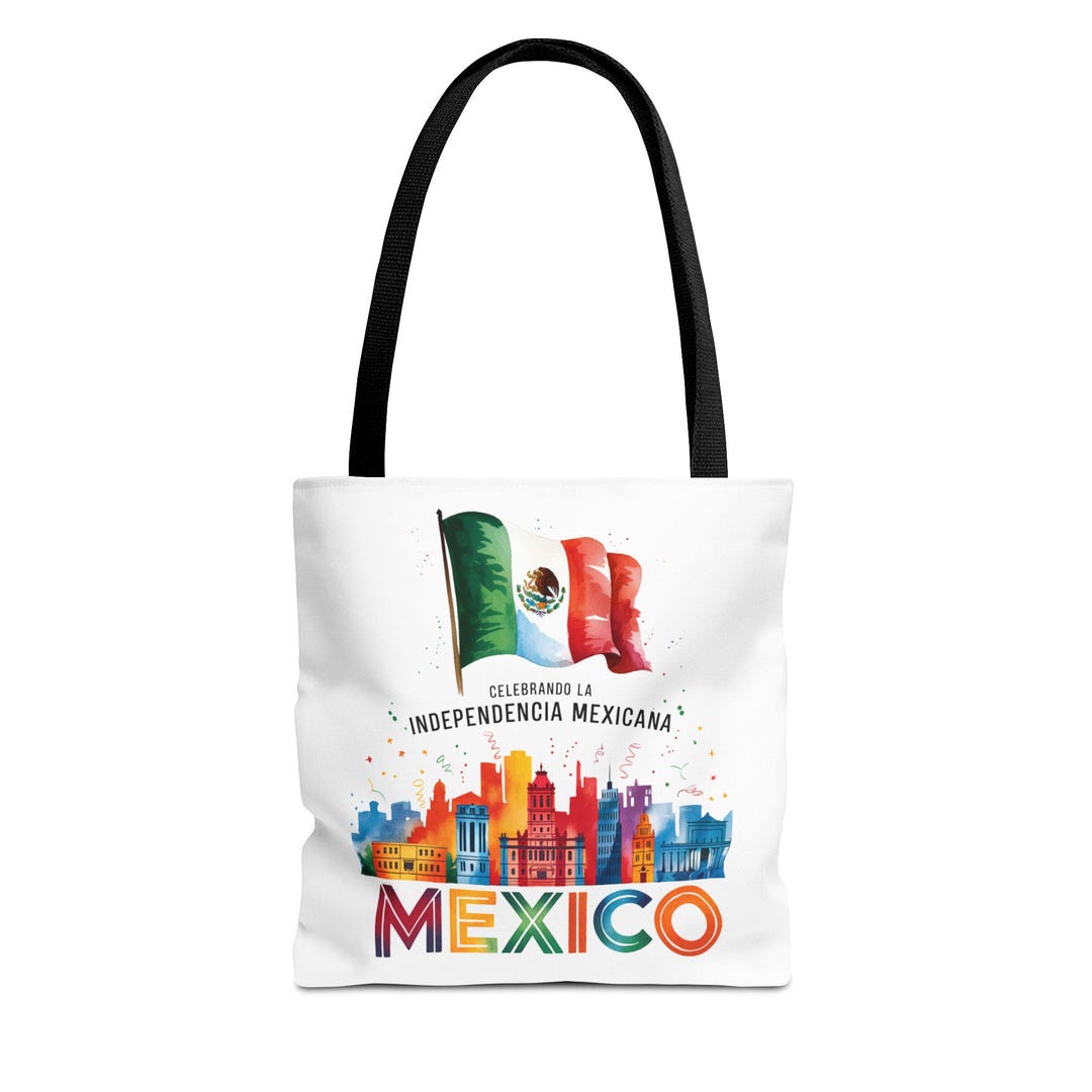 Mexican Flag Tote Bag | Celebrate Mexican Heritage | Reusable Shopping ...