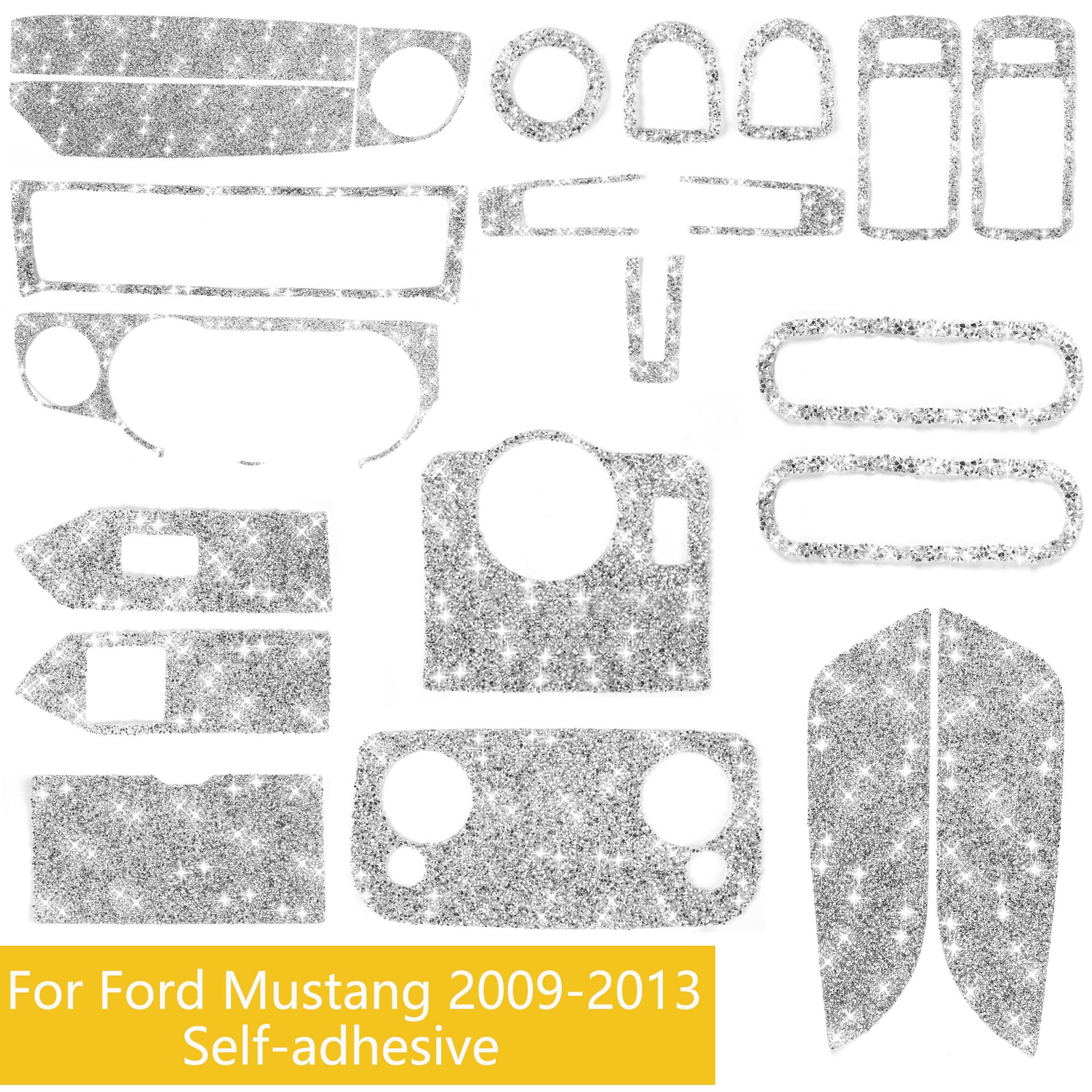 Car Diamond Decals for Ford Mustang 2009-2013 Rhinestone Stickers,panel ...
